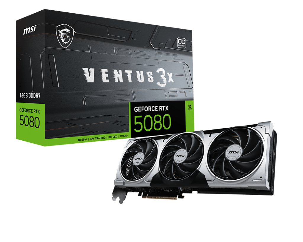 MSI Grafikkarten GeForce RTX 5080 16G VENTUS 3X OC PLUS – MSI EU ...
